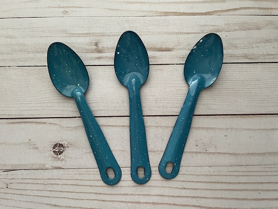 7 and 16.5 Enamel Peltre Mexican Spoon Cooking Utensil - Etsy