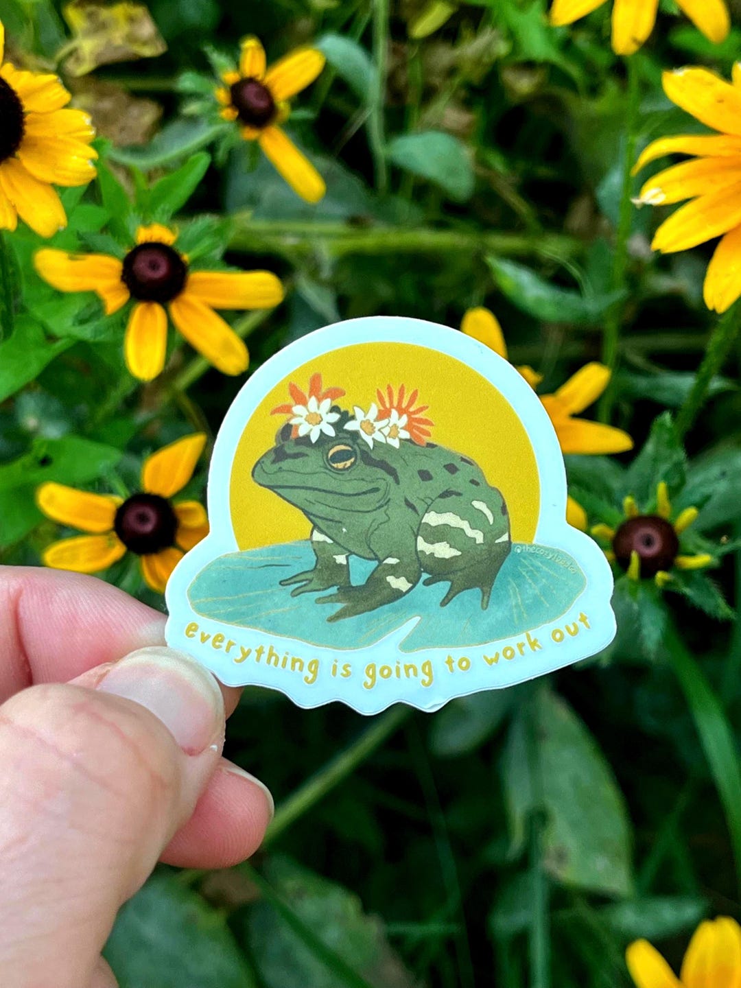 Cute Frog Sticker, Cottagecore Aesthetic Toad Sticker Gift - Etsy