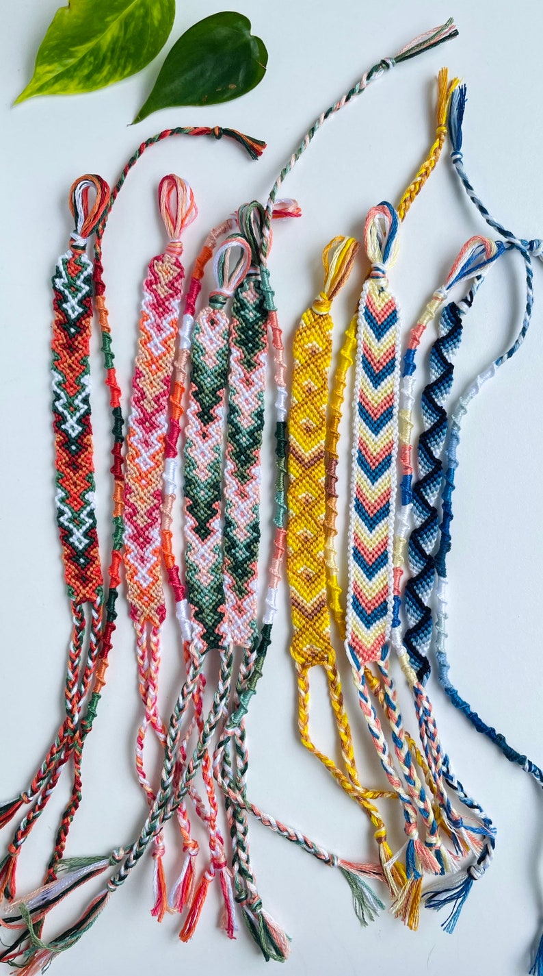 Woven Arrowhead Friendship Bracelets Handmade Cotton | Etsy