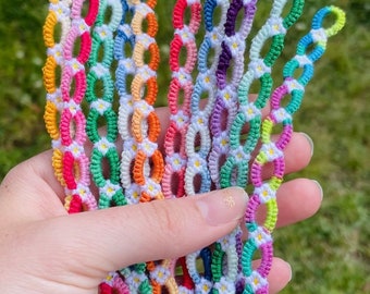 Daisy flower friendship bracelet store