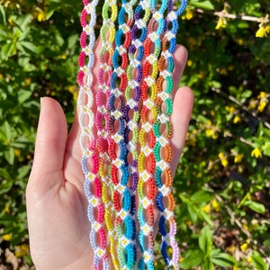 Woven Daisy Chain Friendship Bracelets, Visco,flower, Anklet, Boho ...