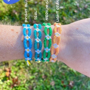 Woven Daisy Chain Friendship Bracelets, Visco,flower, Anklet, Boho ...