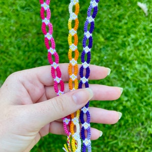 Woven Daisy Chain Friendship Bracelets, Visco,flower, Anklet, Boho ...