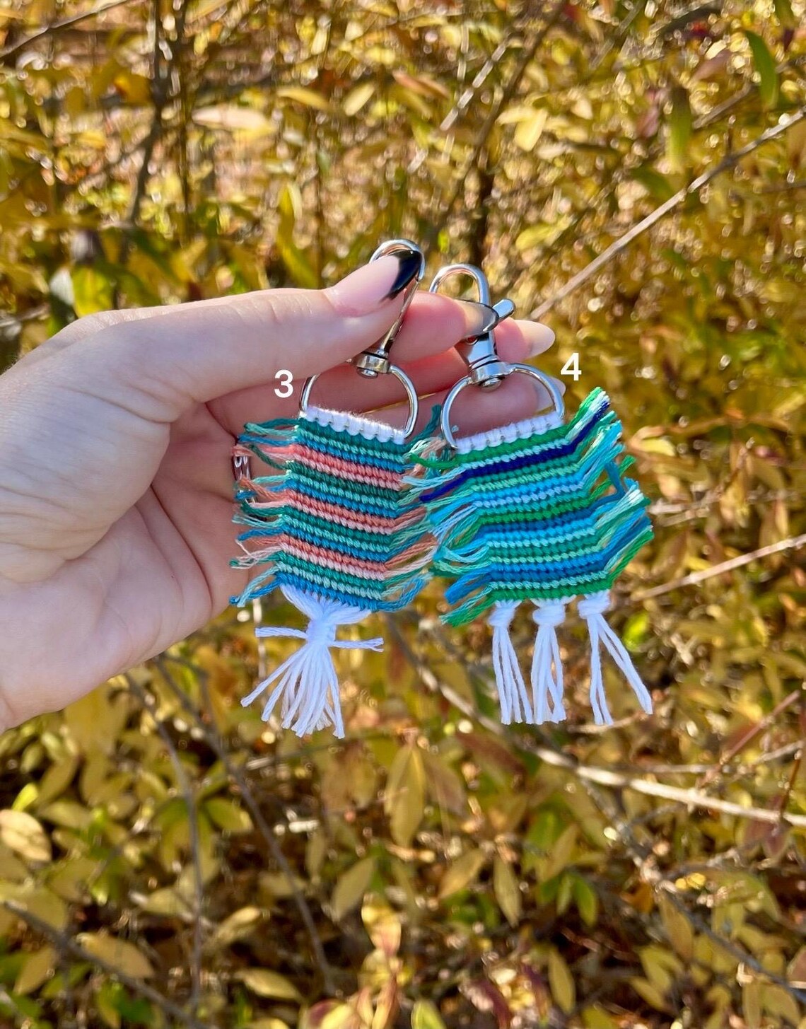 Rainbow Rag Rug/ Flip Flop Keychains, Shag Bracelets, Bag Charms ...