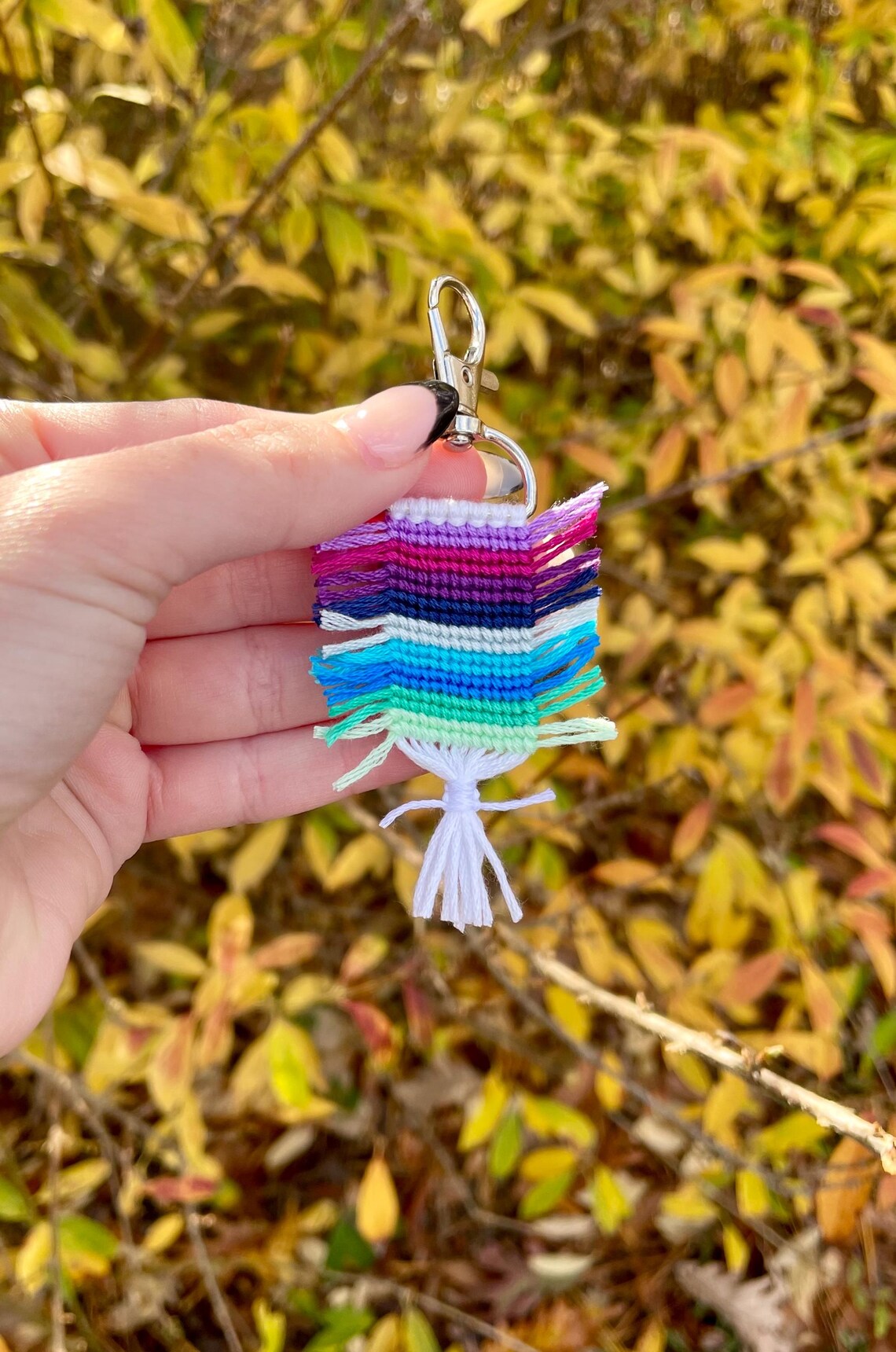 Rainbow Rag Rug/ Flip Flop Keychains, Shag Bracelets, Bag Charms ...