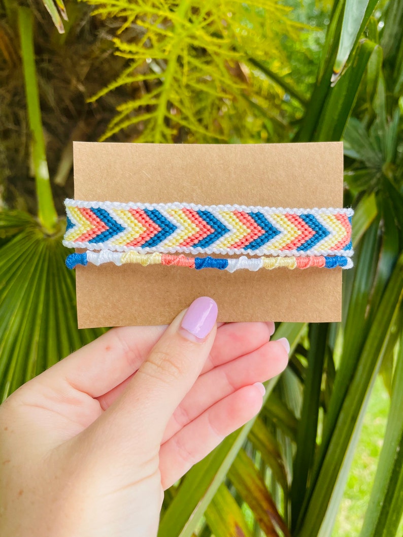 Woven Arrowhead Friendship Bracelets Handmade Cotton | Etsy