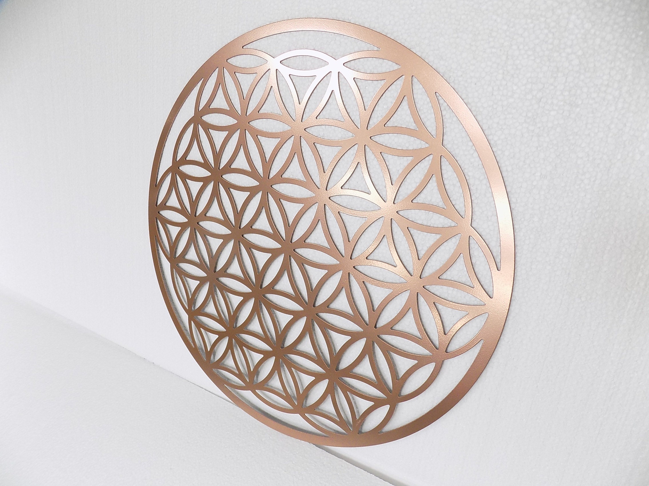 Flower of Life Metal Wall Hanging - Etsy