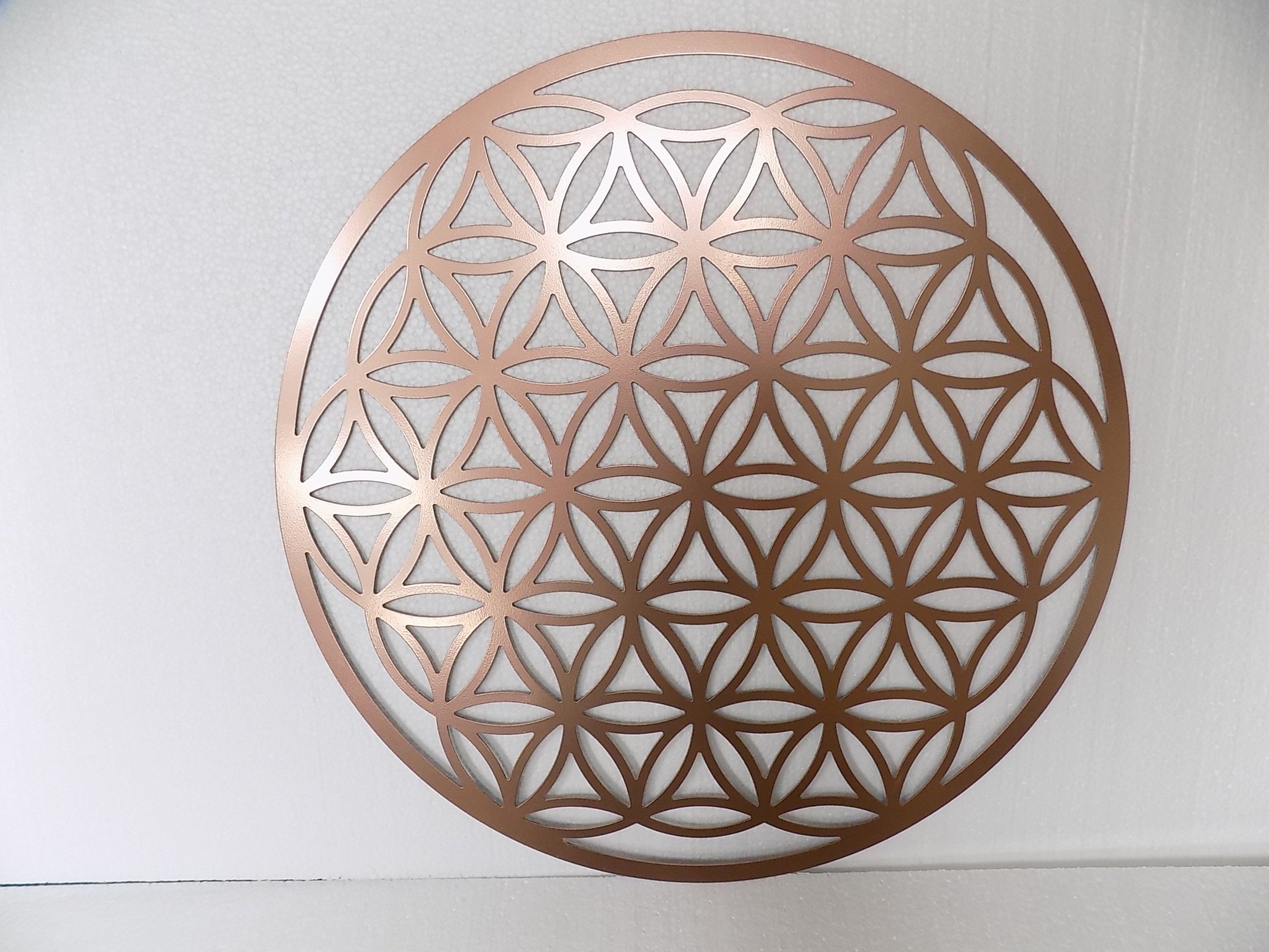 Flower of Life Metal Wall Hanging - Etsy