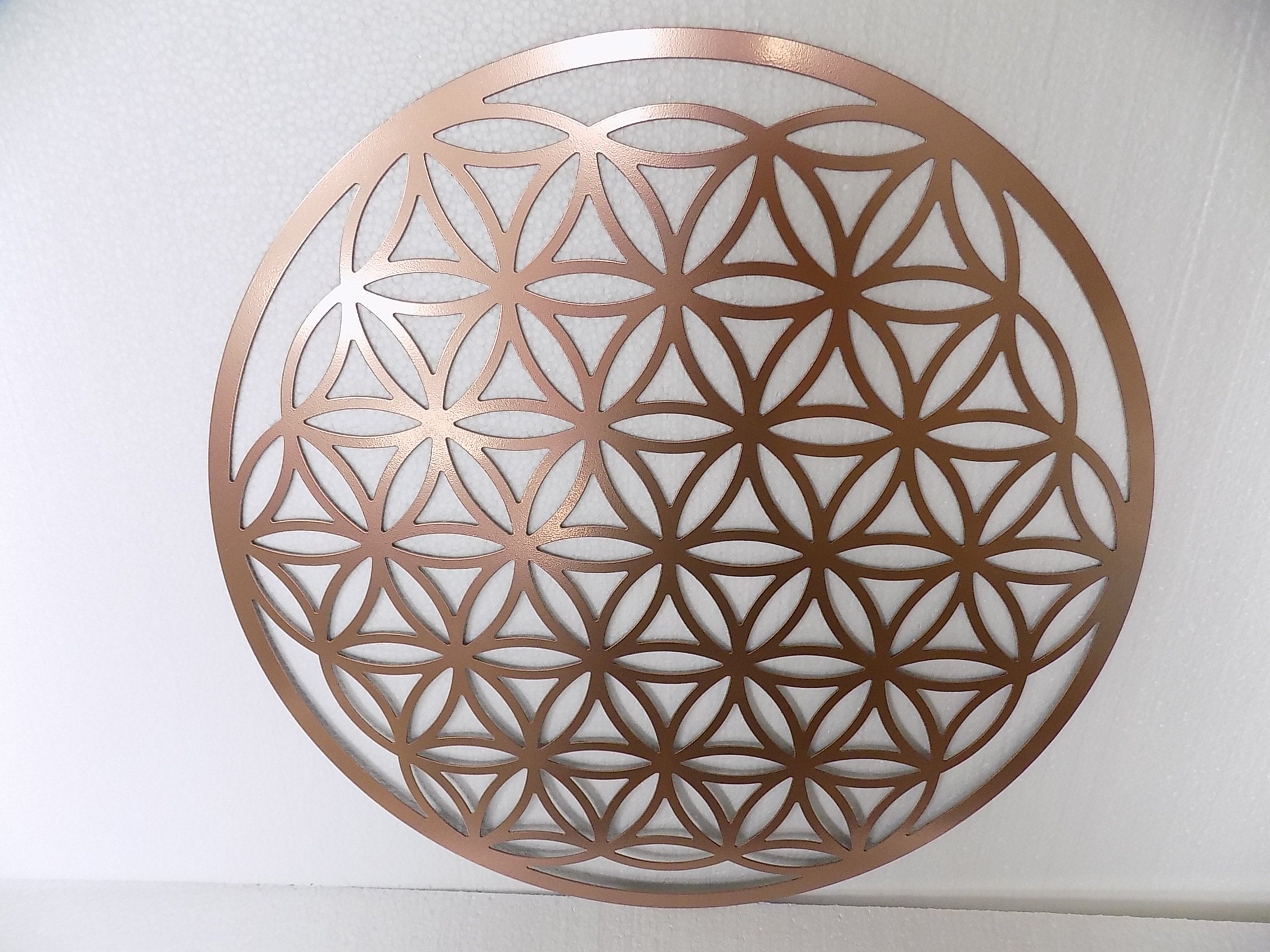 Flower of Life Metal Wall Hanging - Etsy