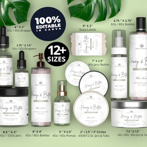 100% Editable Body Product Label Templates Vanilla Body Butter, Body ...