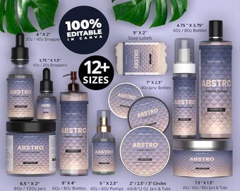 100% Editable Body Product Labels DIY Cosmetic Labels - Etsy