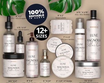 DIY Editable Body Product Label Templates Body Butter, Body Oil Labels ...