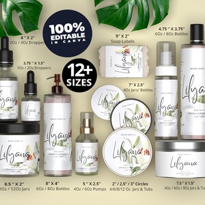 100% Editable Body Product Label Templates Vanilla Body Butter, Body ...