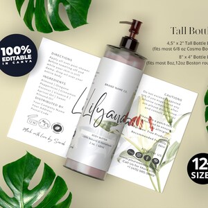 100% Editable Body Product Label Templates - Vanilla Body Butter, Body ...