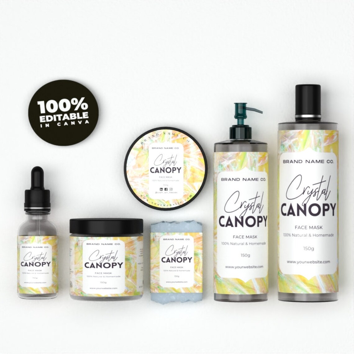 DIY 100% Editable Product Label Templates Essential Oil - Etsy