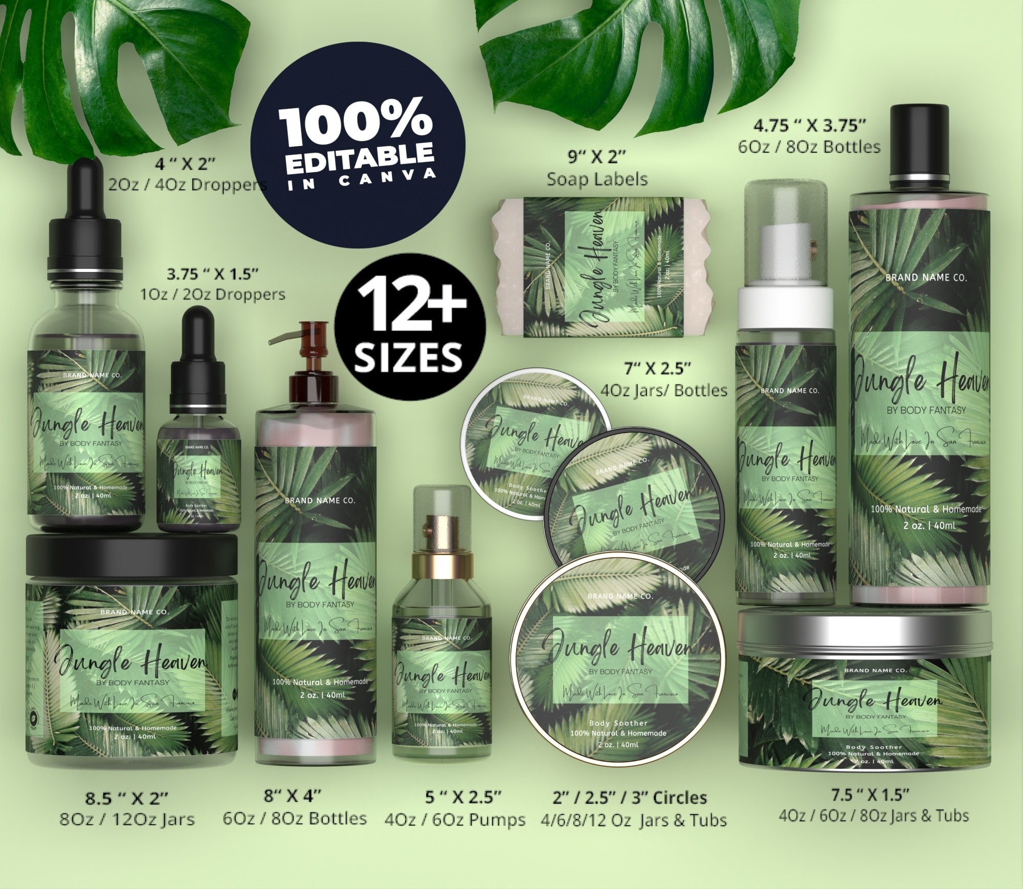 100% Editable Body Product Label Templates Vanilla Body Butter, Body ...