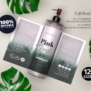 100% Editable Body Product Label Templates - Vanilla Body Butter, Body ...