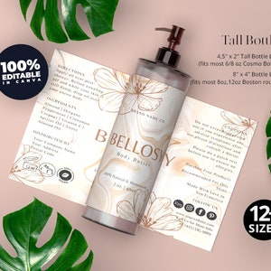 100% Editable Body Product Label Templates - Body Butter, Skincare ...