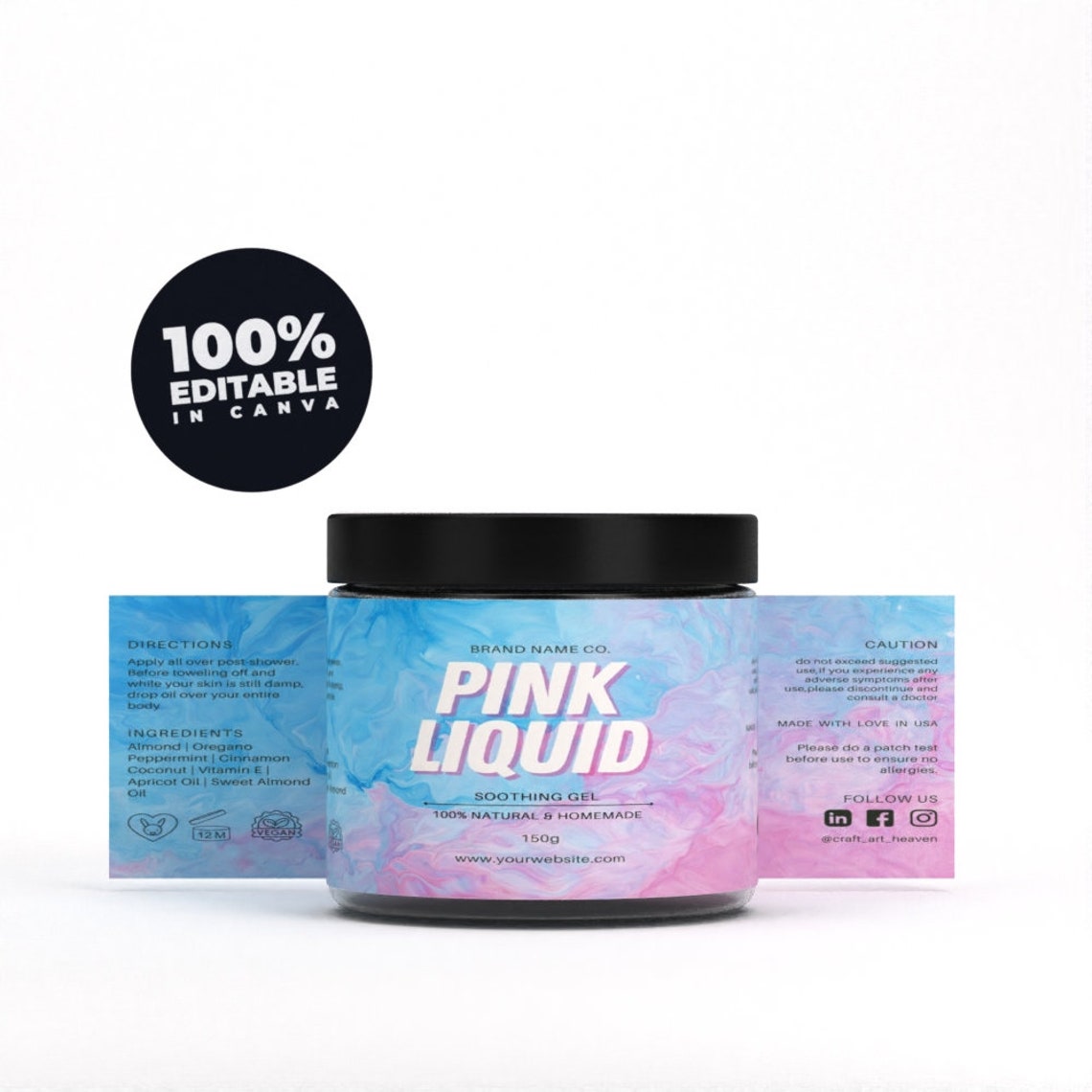 Bottle and Jar Product Label Set for Canva Label Design - Etsy