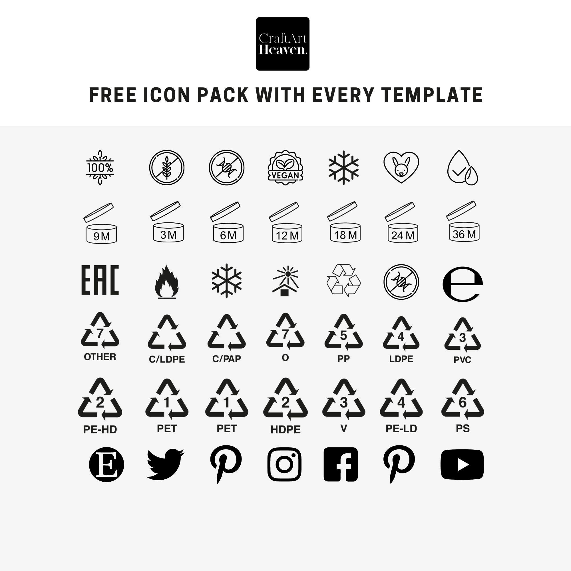 100% Editable Body Product Label Templates Vanilla Body - Etsy