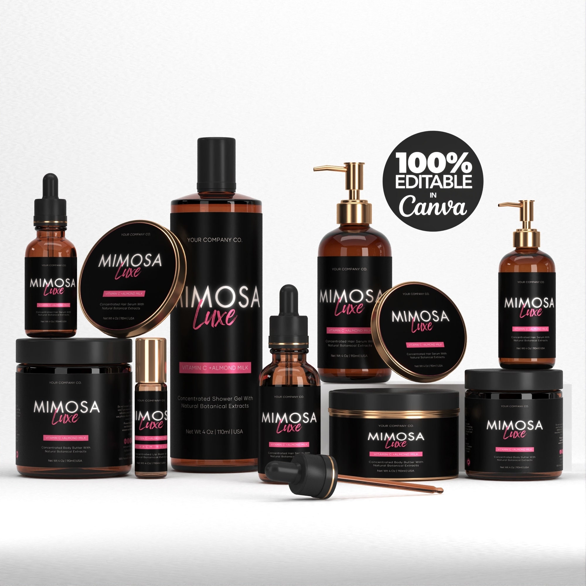 Stunning Editable Label Template Bundle, Skincare Product Label ...