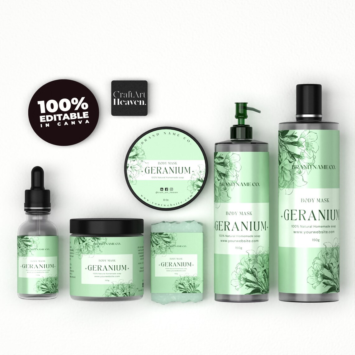 DIY Editable Product Label Collection Dropper Bottle Labels - Etsy