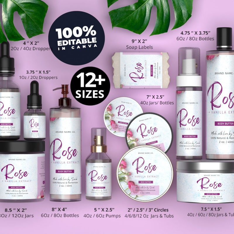 Cosmetic Labels - Etsy