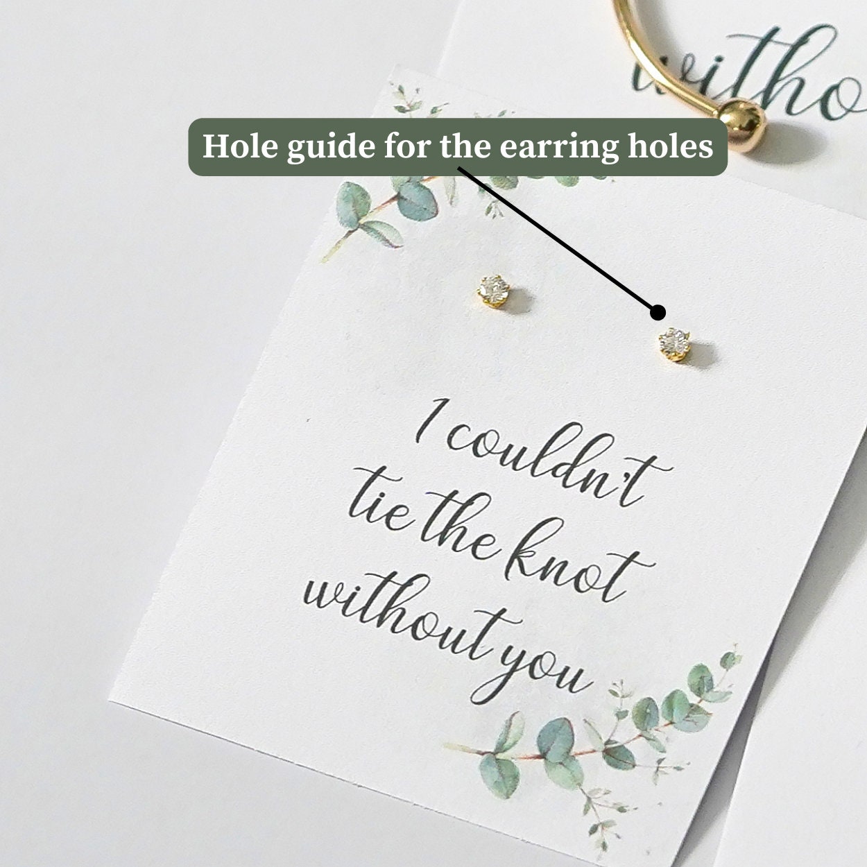 Sage Green I Couldn't Tie the Knot Without You Printable Jewelry Card ...