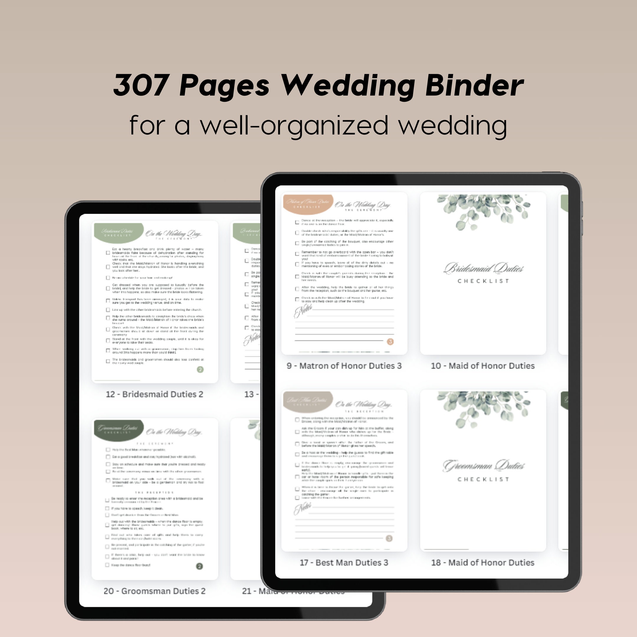 Printable Wedding Binder | Sage Green Wedding Planner Template Instant ...