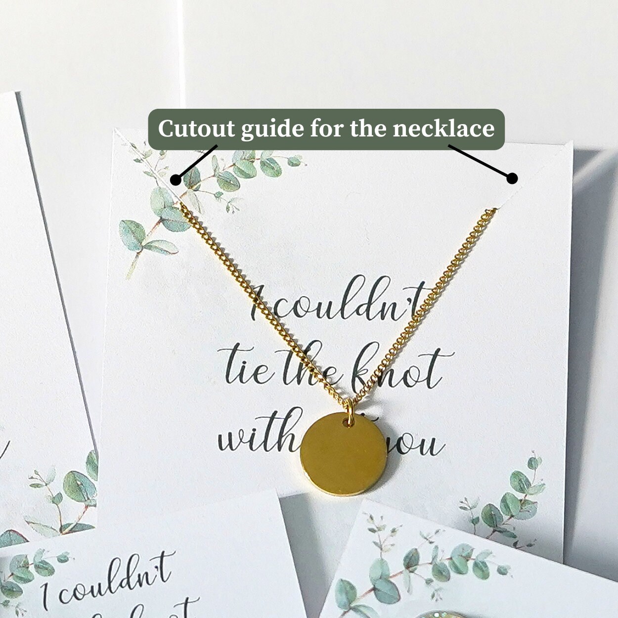 Sage Green I Couldn't Tie the Knot Without You Printable Jewelry Card ...