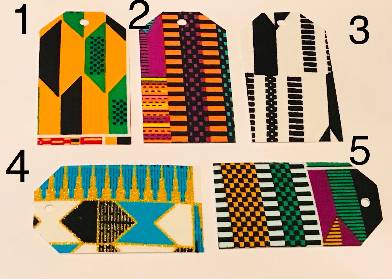 African Print Gift Tags: Ankara Kente Afrocentric Set - Etsy