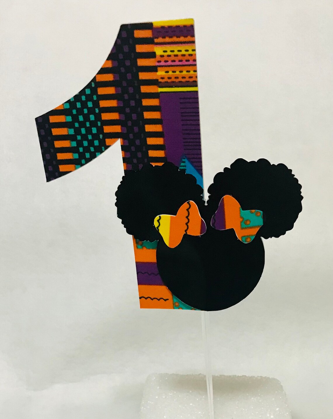 Afro Puff Cake Topper/ Kente Cake Topper - Etsy