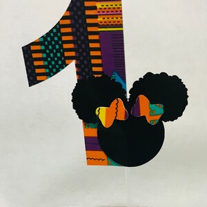 Afro Puff Cake Topper/ Kente Cake Topper - Etsy