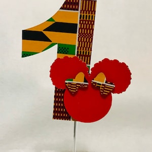 Afro Puff Cake Topper/ Kente Cake Topper - Etsy
