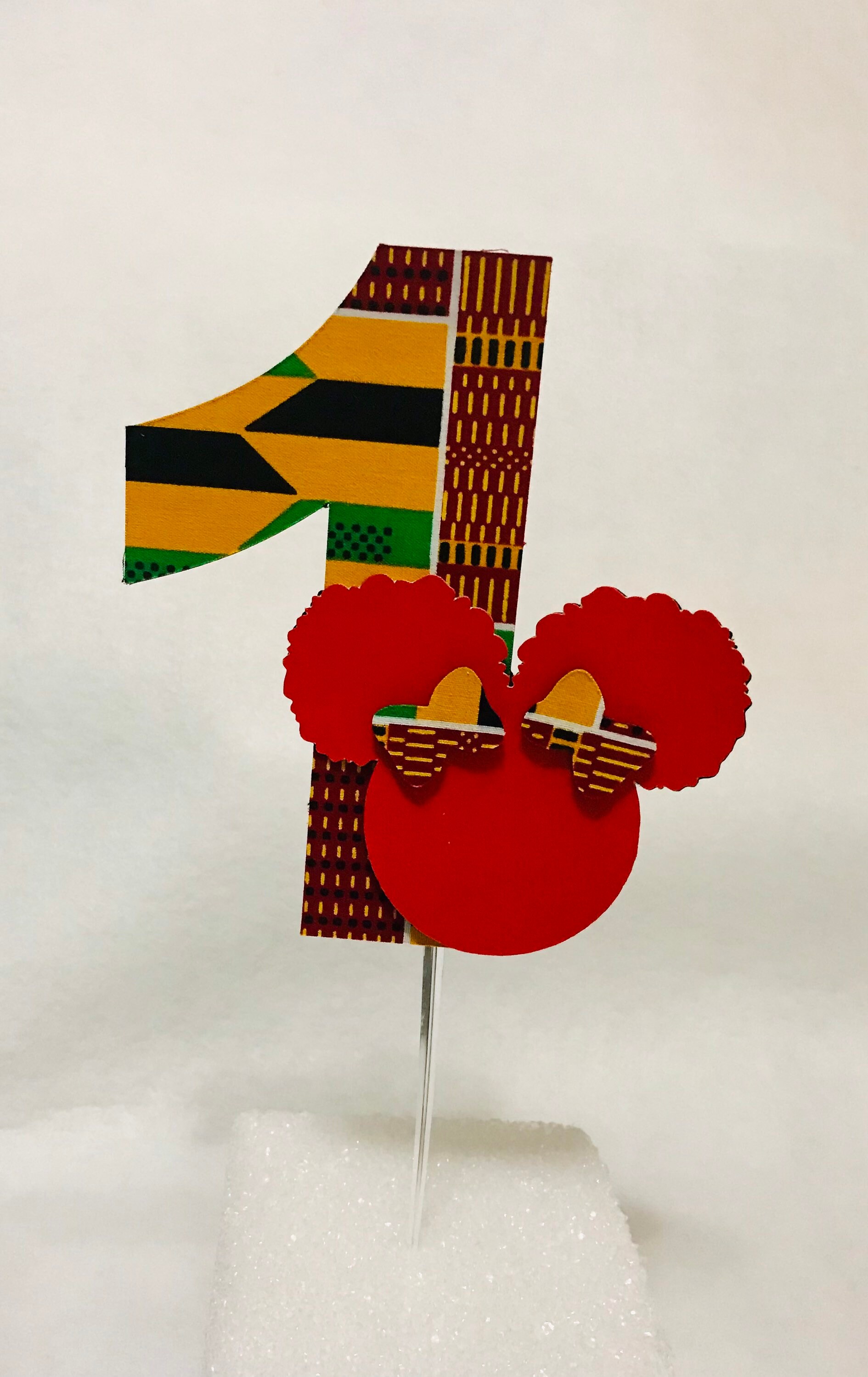 Afro Puff Cake Topper/ Kente Cake Topper - Etsy