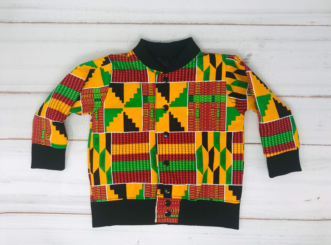 African Print Bomber Jacket/ Yellow Kente Print Childrens Jacket - Etsy