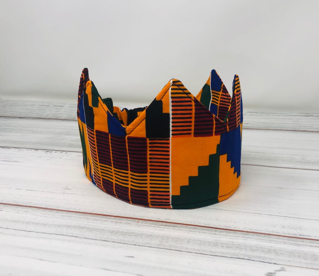 African Print Fabric Crown/ Children’s Kente Crown/ Ankara Fabric Crown ...