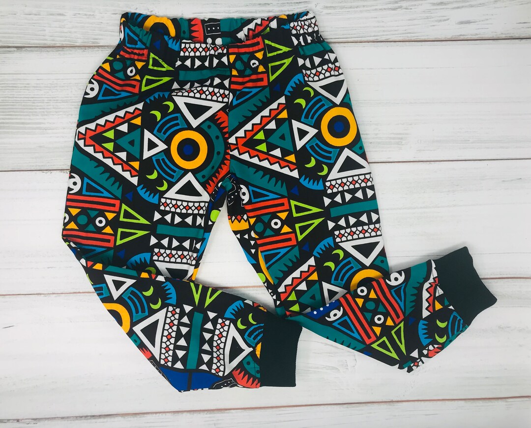 African Print Children's Joggers: Kente Ankara Unisex Pants - Etsy