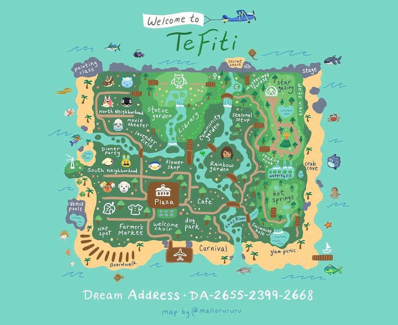Custom Animal Crossing New Horizons Island Map - Diagram of Your ...