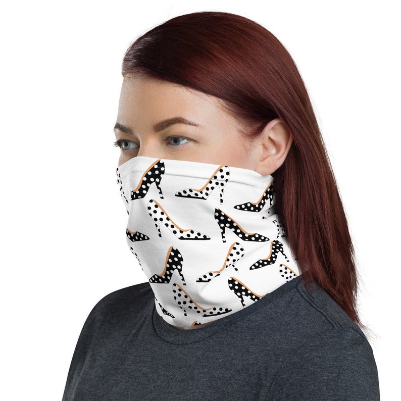 Womens High Heel Print Face Mask Neck Gaiter For Women With Etsy
