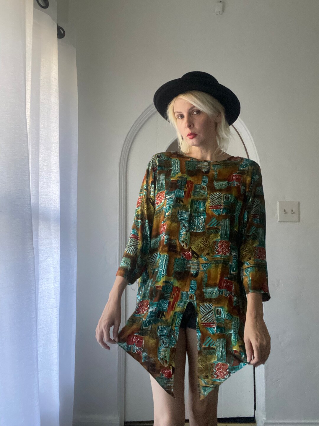 Fun Vintage 90s Deborah Barry Los Angeles Tunic Top - Etsy