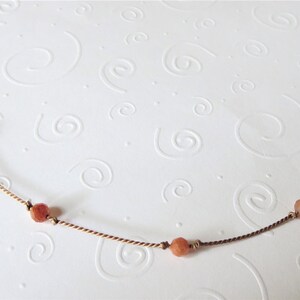 Floating Sunstone Silk String Choker Choose Length Tin Cup - Etsy