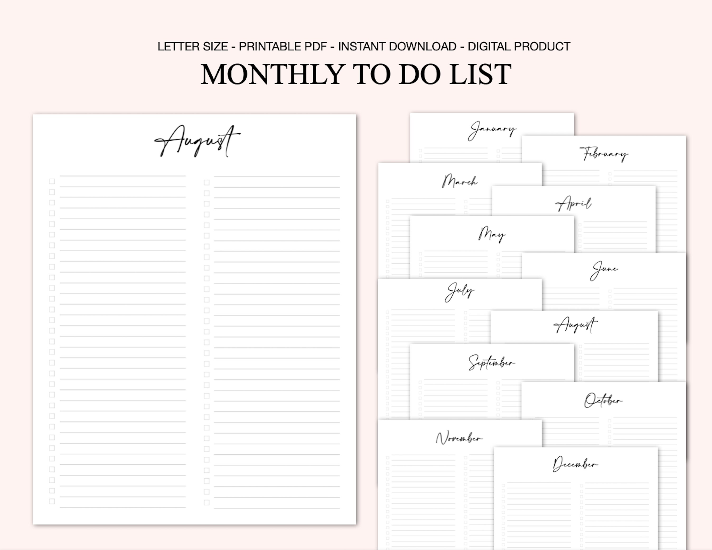 April Cute To Do List