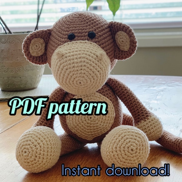 Monkey Crochet Pattern - Etsy