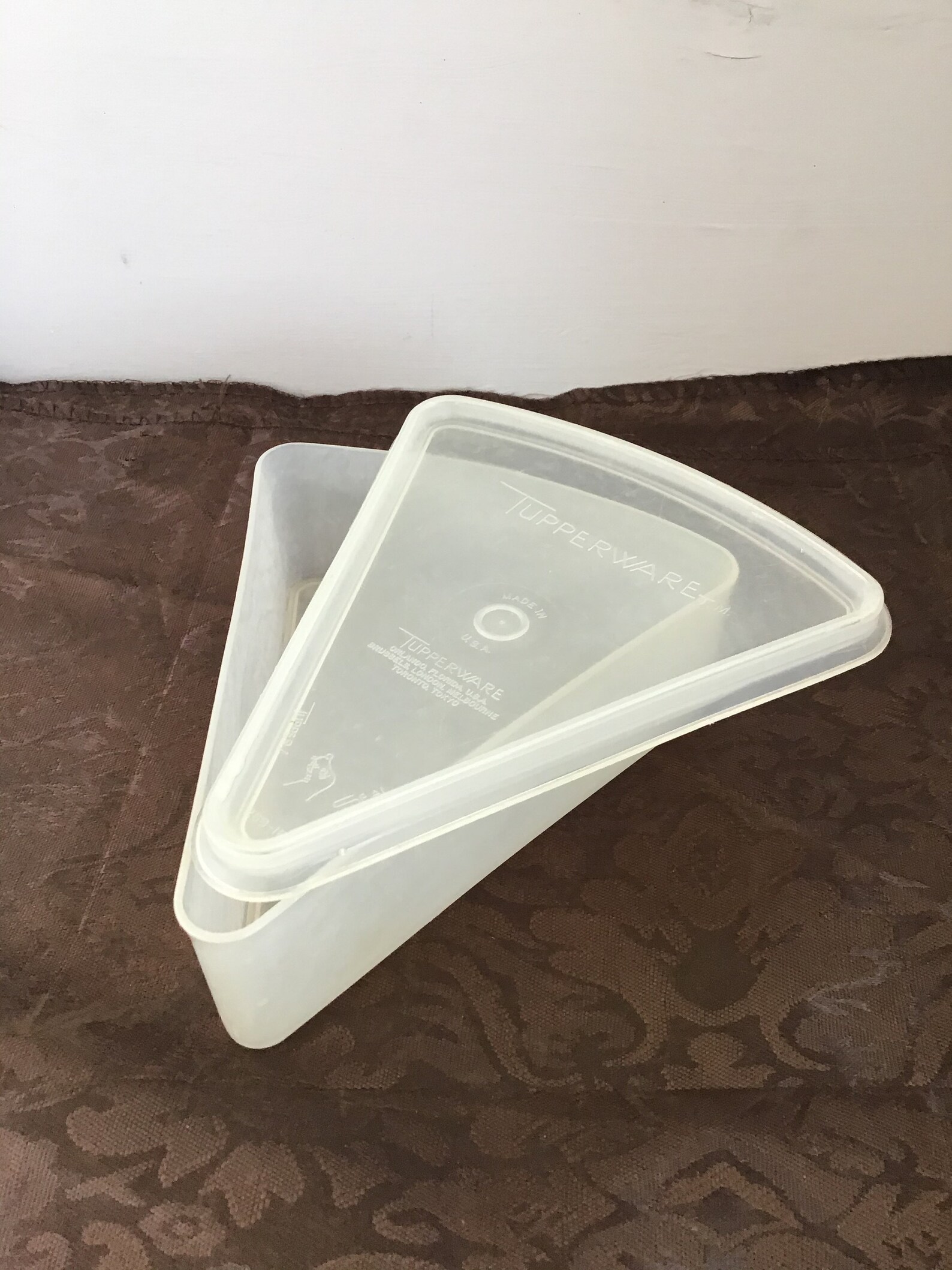 Vintage TUPPERWARE Triangle Pie Slice Container 269 With | Etsy