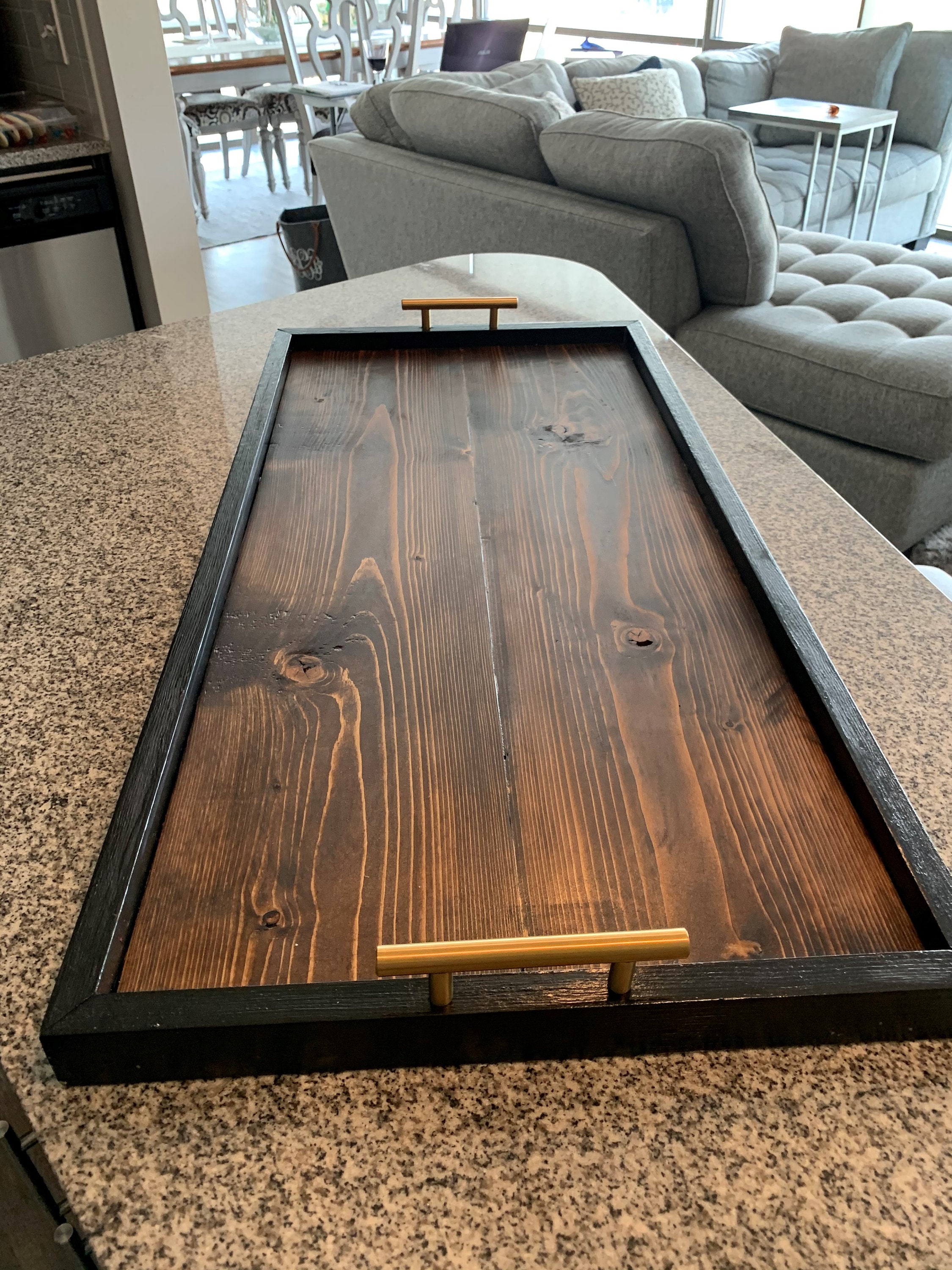 Rustic Serving Tray - Ottoman Tray - Etsy