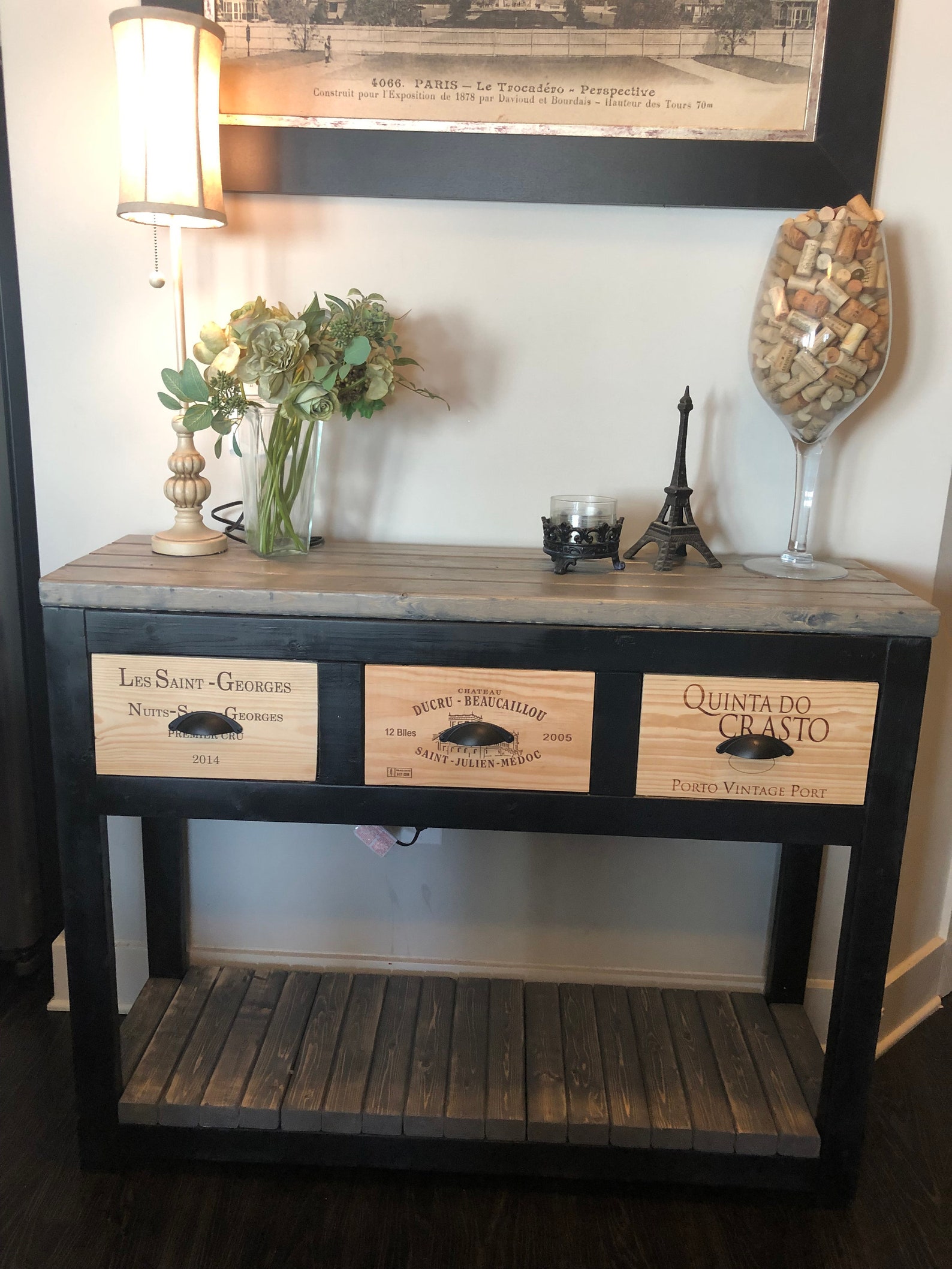 Wine Crate Buffet Console Table - Etsy
