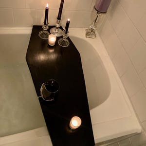 Coffin Shaped Bath Tray With Wine Notch - Etsy