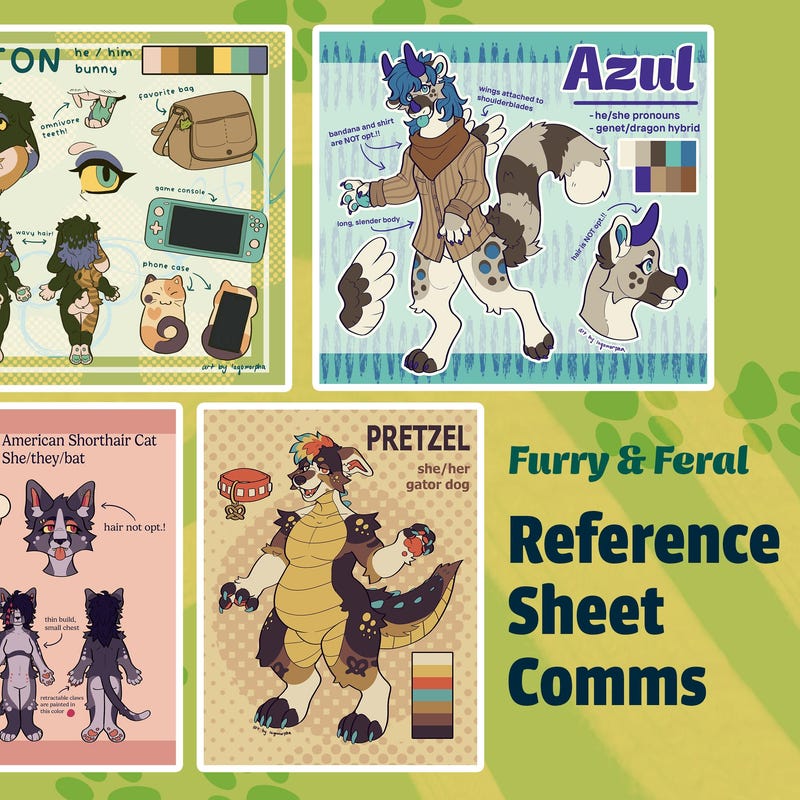 Furry Ref Sheet - Etsy