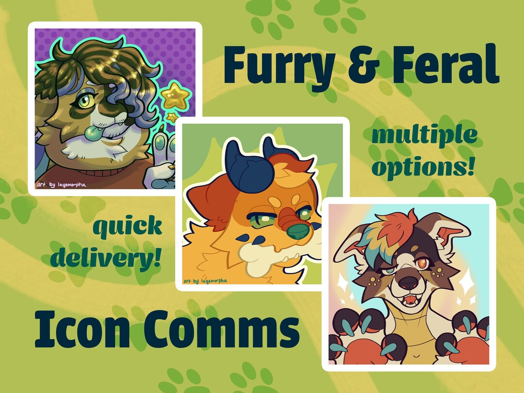 Furry Anthro Feral Animal Cartoon Profile Picture PFP Icon Commission ...